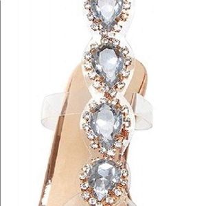 Shoes | Clear Stiletto Heels With Gem Rhinestones | Poshmark
